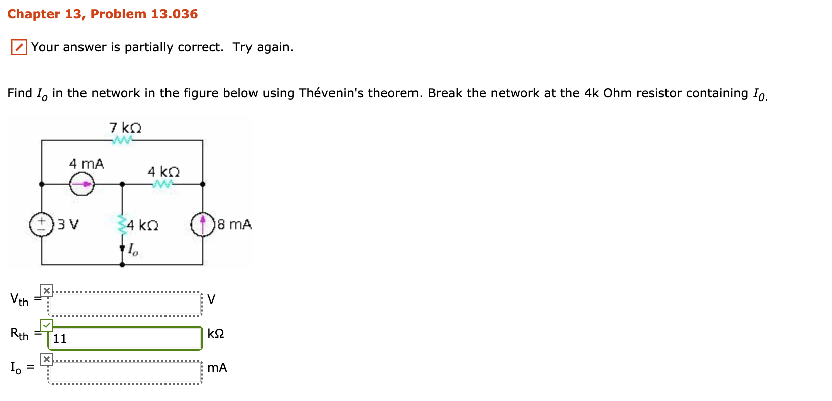Solved Chapter 13, Problem 13.036 Your answer is partially | Chegg.com