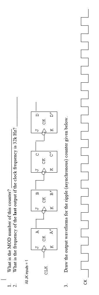 Solved 1. 2. What is the MOD number of this counter? What is | Chegg.com
