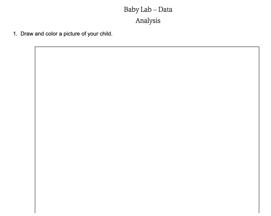 Solved Lab Genetics Let's Make a Baby! Congratulations on | Chegg.com