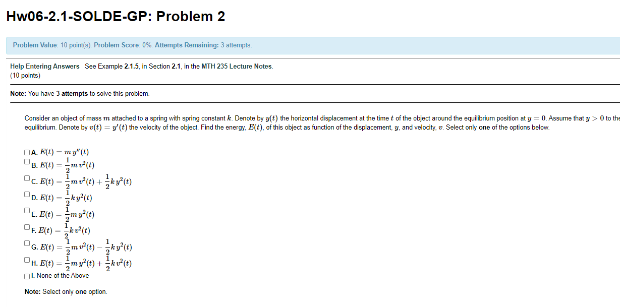 Solved Hw06-2.1-SOLDE-GP: Problem 2 Problem Value: 10 | Chegg.com