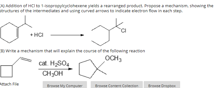 Solved A) Addition of HCl to 1-isopropylcyclohexene yields a | Chegg.com