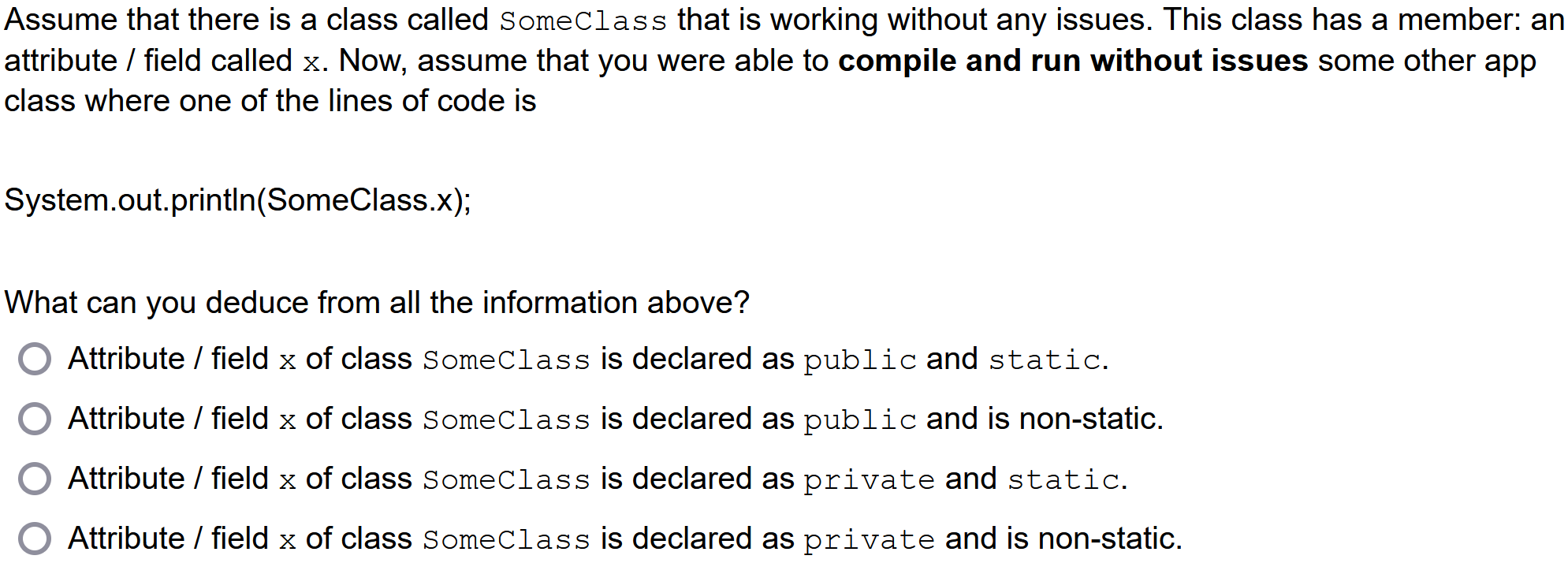 Solved Assume that there is a class called Someclass that is | Chegg.com