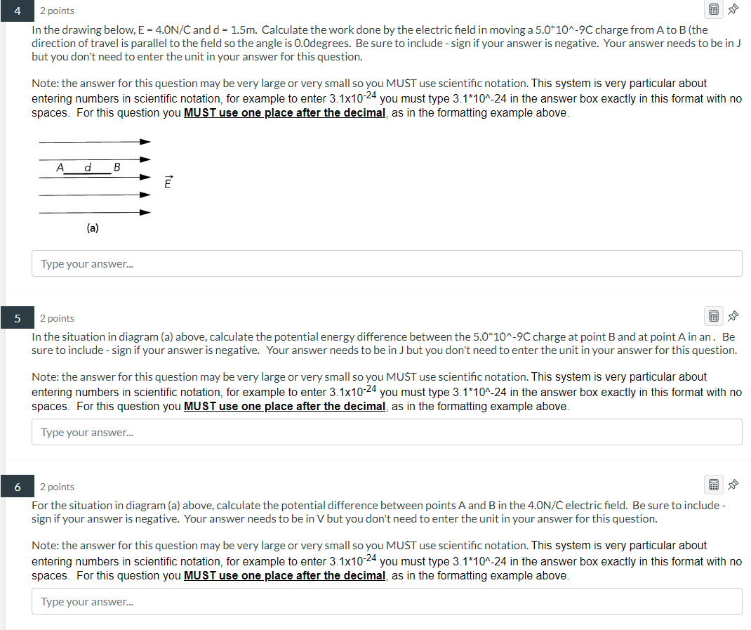 Solved In the drawing below, E=4.0 N/C and d=1.5 m. | Chegg.com