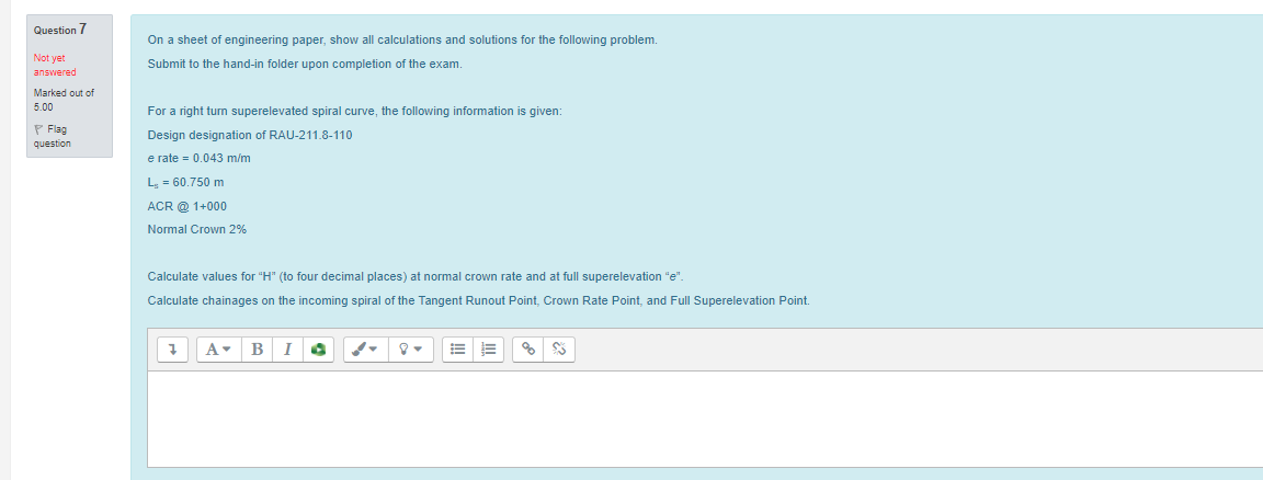 Question 7 On a sheet of engineering paper, show all | Chegg.com