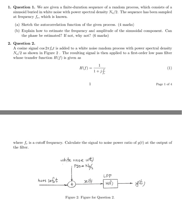 Solved 1. Question 1. We are given a finite-duration | Chegg.com