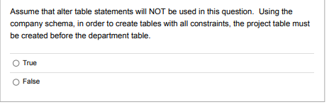 Assume that alter table statements will NOT be used | Chegg.com