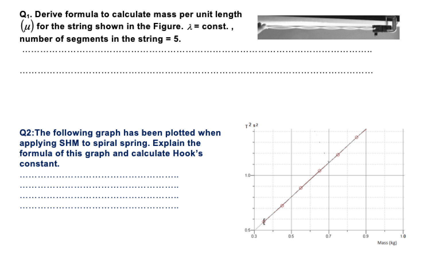 Solved Q4. Derive formula to calculate mass per unit length | Chegg.com