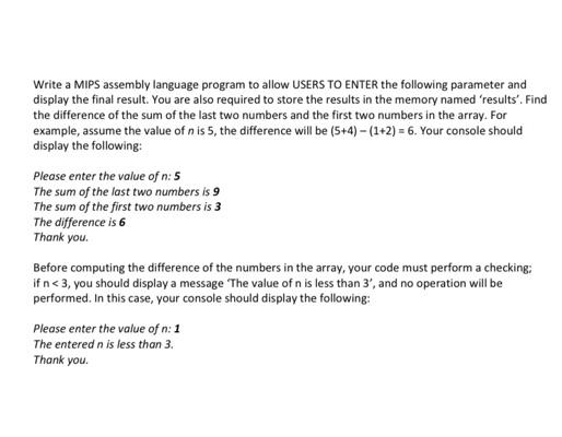 Solved Write A Mips Assembly Language Program To Allow Users 