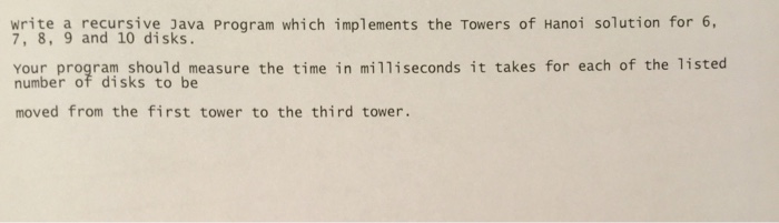 Solved Write A Recursive Java Program Which Implements The