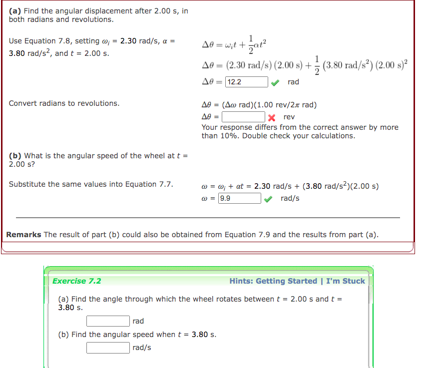 Solved (a) Find the angular displacement after 2.00 s, in | Chegg.com