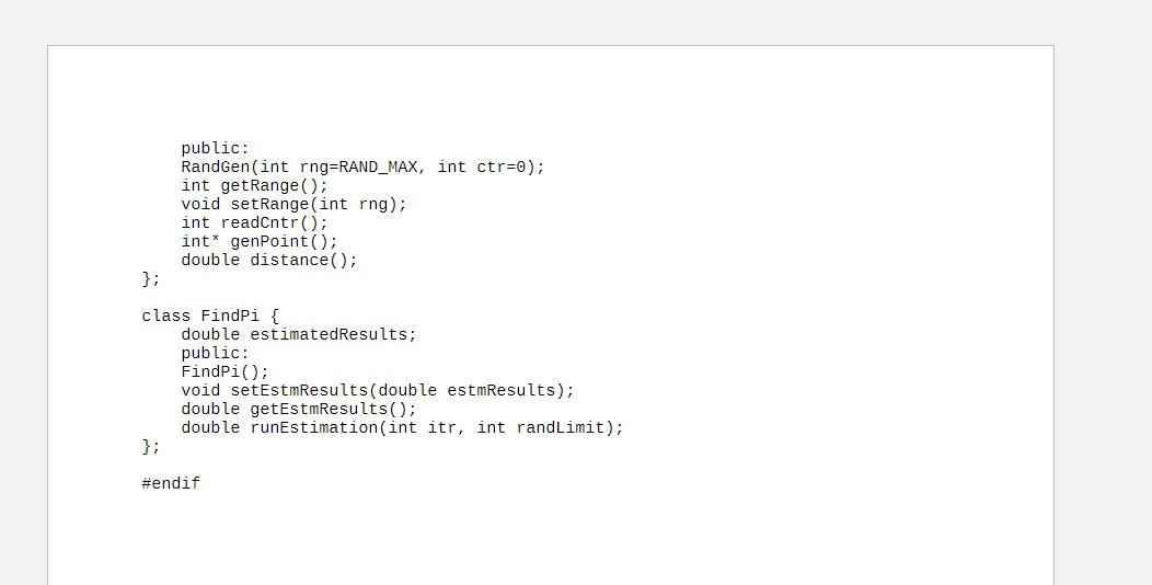 Solved Apply Oop Design To Monte Carlo Method In C A