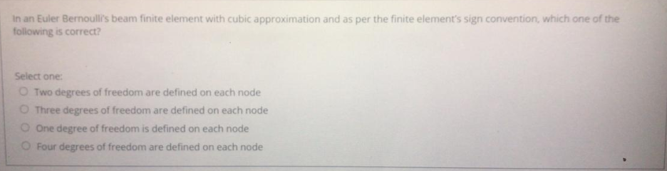 Solved In an Euler Bernoulli's beam finite element with | Chegg.com
