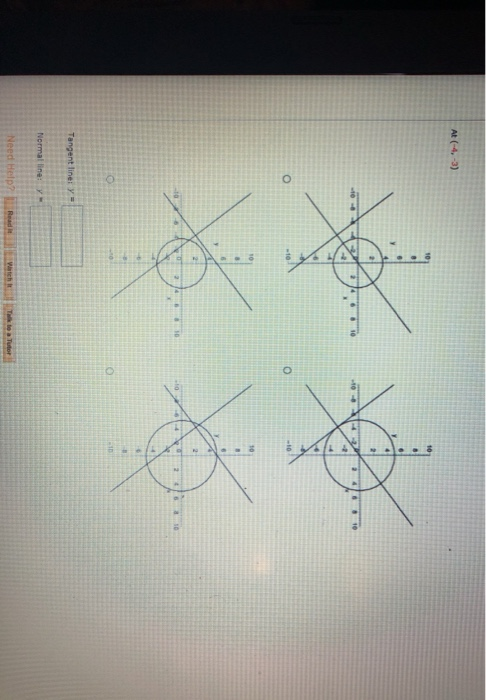 Solved Find equations for the tangent line and norlal line | Chegg.com