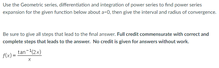 Solved Use the Geometric series, differentiation and | Chegg.com