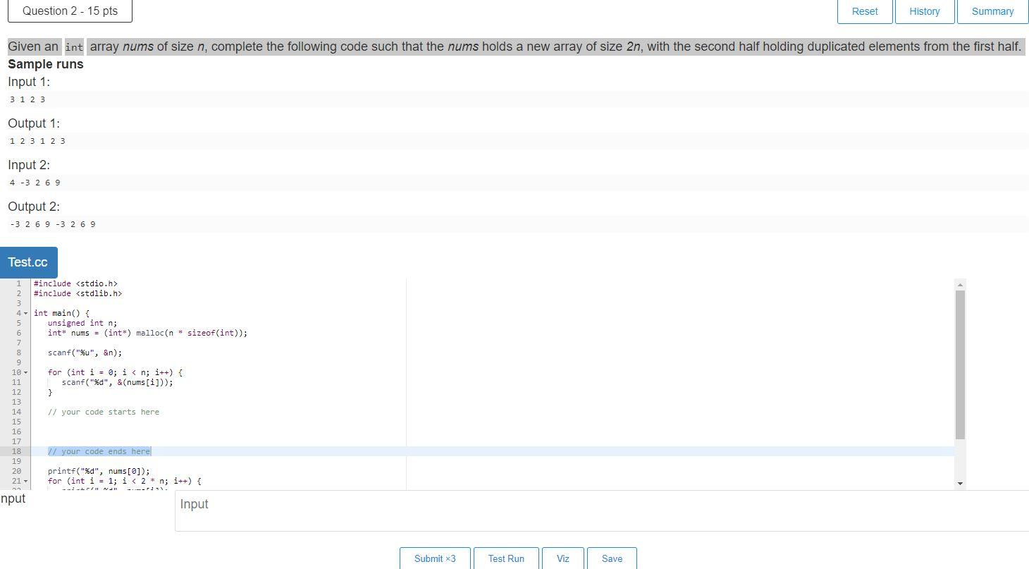 Solved Test.cc HUS - LUDIUL BLUE) scanf("%", &n); for (int i | Chegg.com
