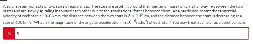 Solved A solar system consists of two stars of equal mass. | Chegg.com