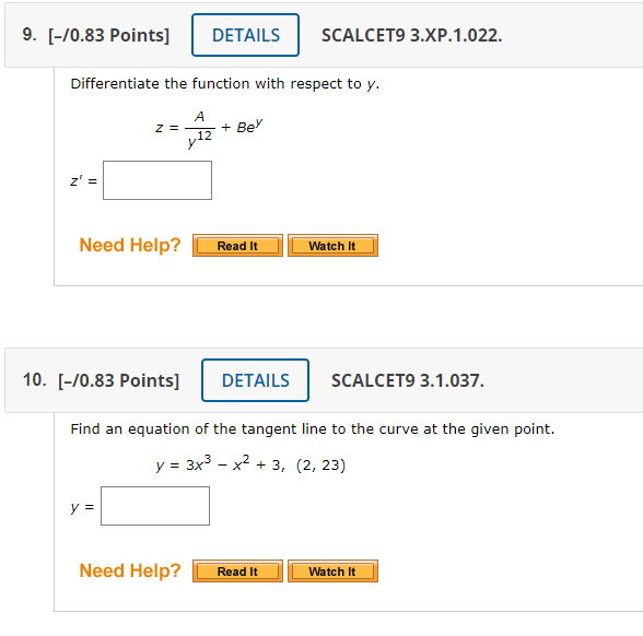 Solved Differentiate the function with respect to y. | Chegg.com