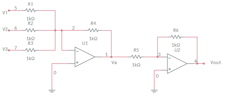 Solved find the relation between Vout and V1,V2,V3.What is | Chegg.com