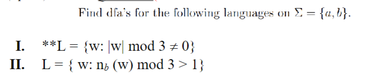 Solved Find dfa's for the following languages on | Chegg.com
