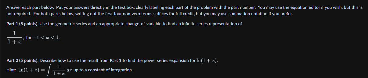 Answer each part below. Put your answers directly in | Chegg.com