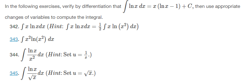 Solved In The Following Exercises Verify By Differentiation