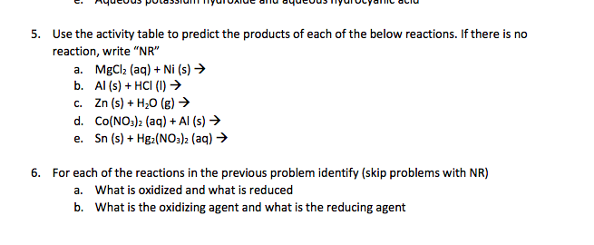 Solved 2. For each of the following, identify the | Chegg.com