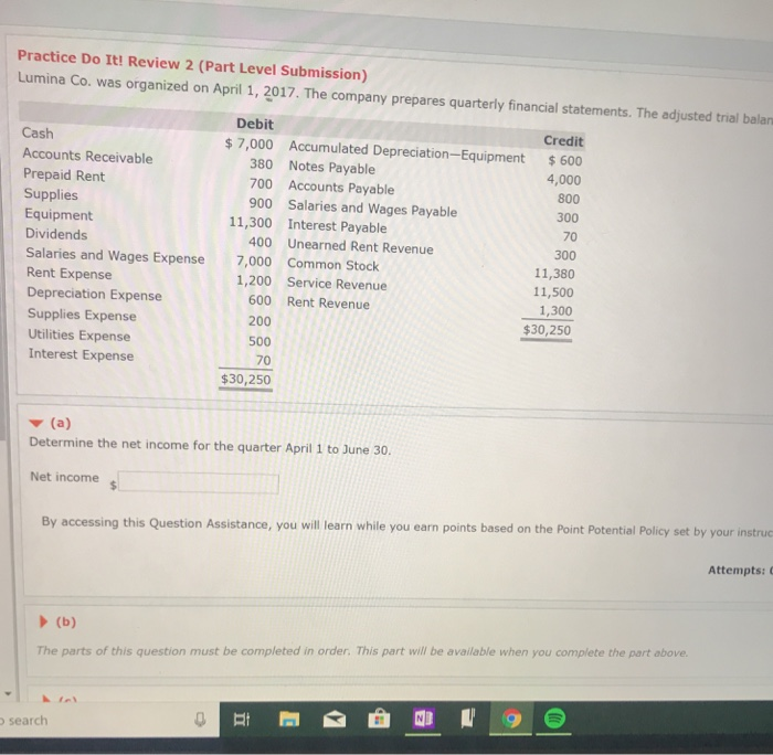 Solved Practice Do It! Review 2 (Part Level Submission) | Chegg.com