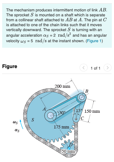 Solved The mechanism produces intermittent motion of link | Chegg.com