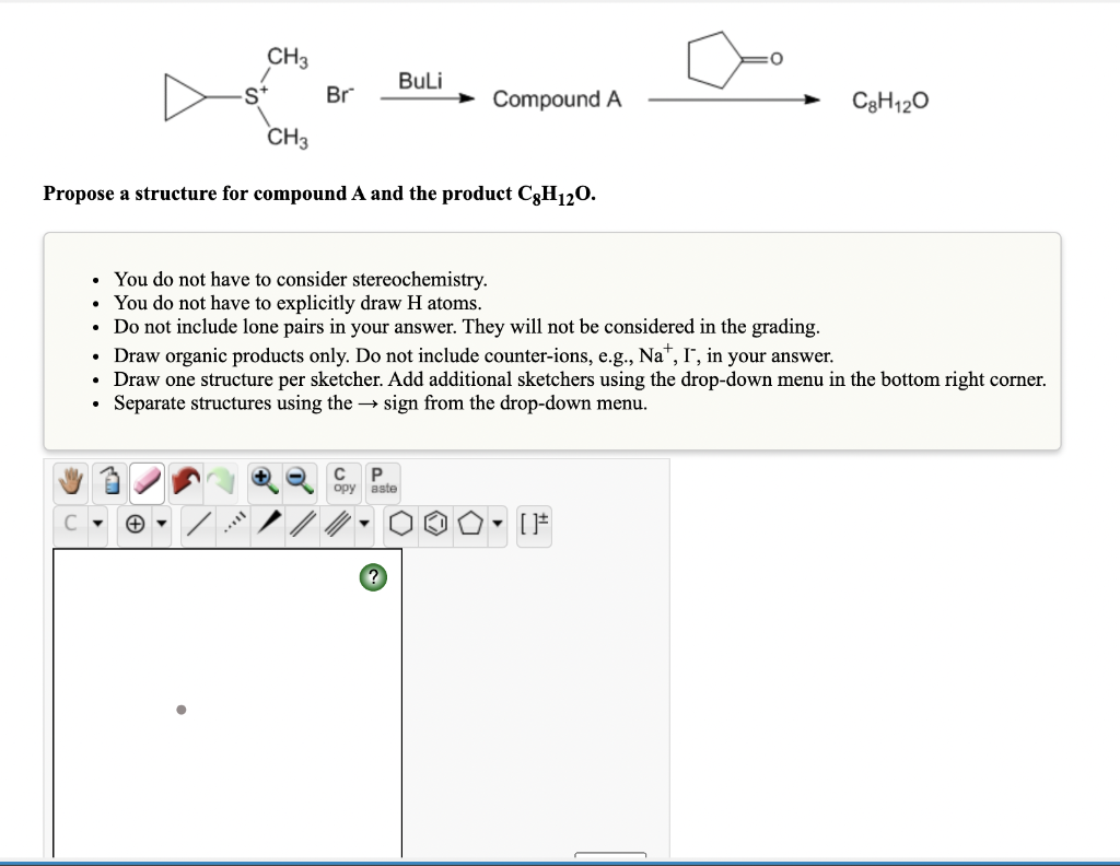 Solved CH3 Buli S+ Br Compound A C3H120 CH3 Propose a | Chegg.com