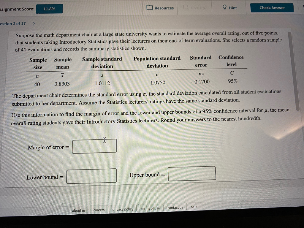 Solved Resources 11.8% Hint ssignment Score: D Give Up? | Chegg.com