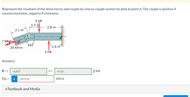 Solved Calculate the moment (positive if counterclockwise, | Chegg.com