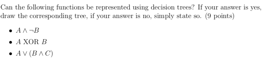 Solved Can the following functions be represented using | Chegg.com