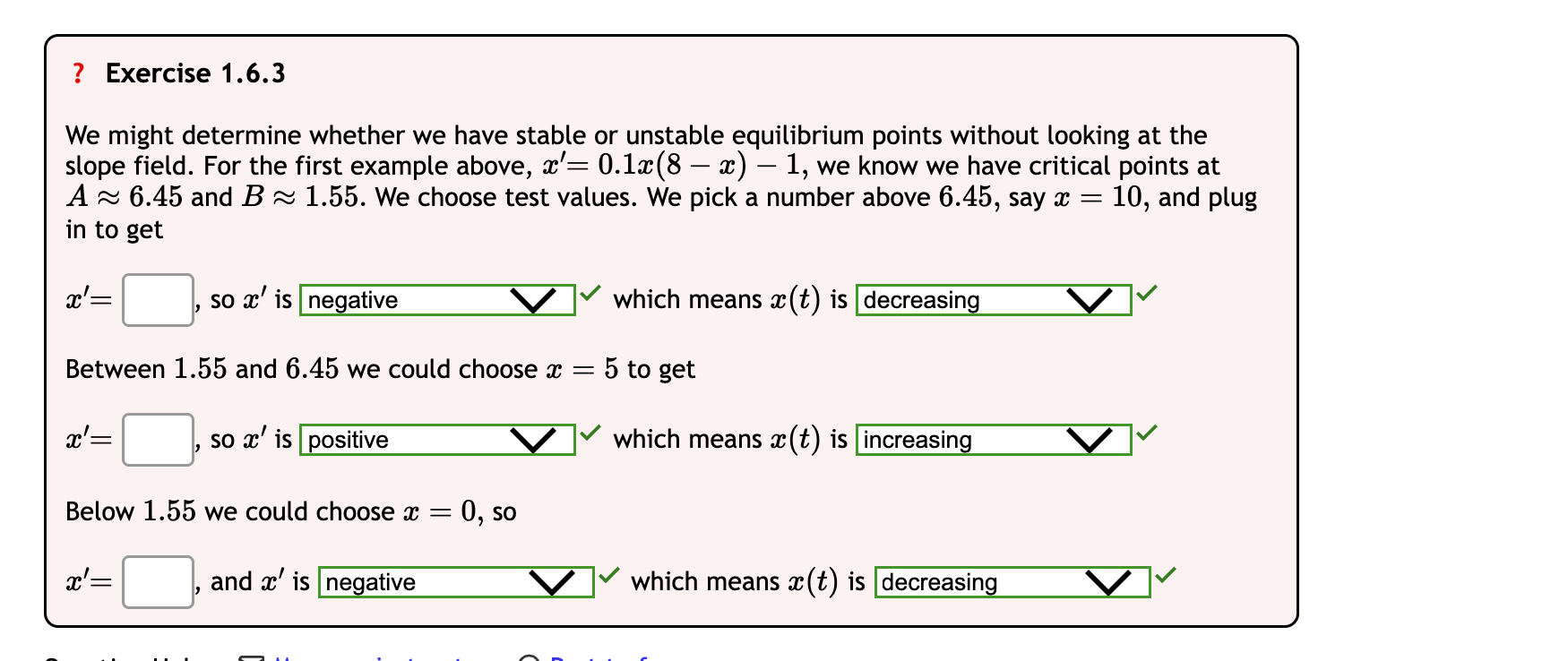 Solved We might determine whether we have stable or unstable | Chegg.com