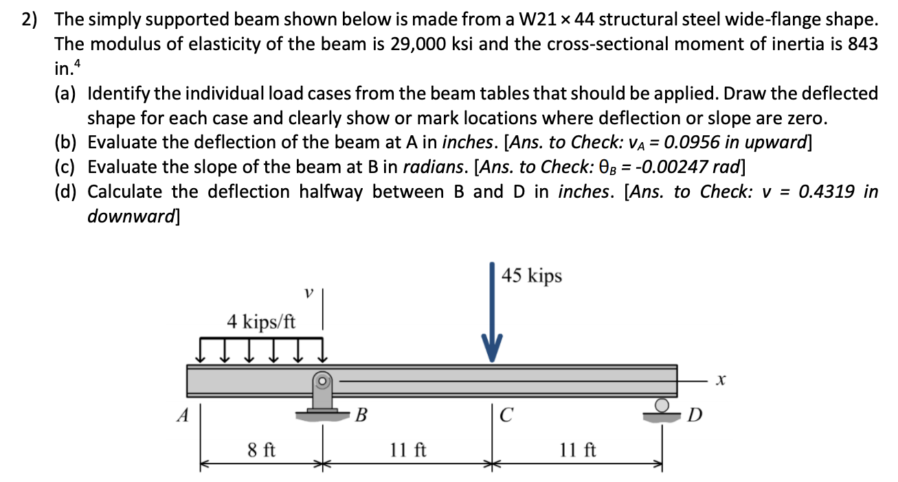 Solved 2) The simply supported beam shown below is made from | Chegg.com