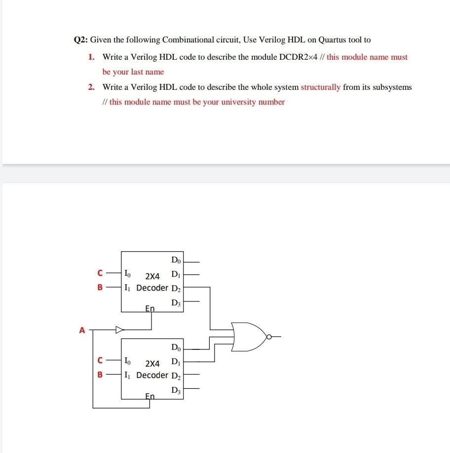 Solved Q2: Given the following Combinational circuit, Use | Chegg.com