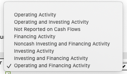 Solved ui Operating Activity Operating and Investing | Chegg.com