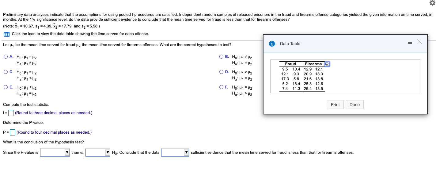 Solved Preliminary data analyses indicate that the | Chegg.com