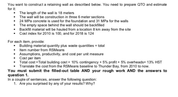 1.2 m 0.3 m 25M rebar L-3.2m Backfill Natural ground | Chegg.com