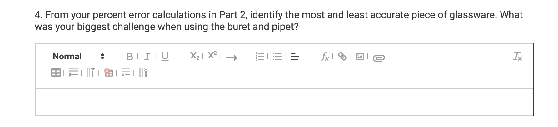 Solved (11pts) Part 5 Data Analysis - 10 ml Pipet (1pts) | Chegg.com