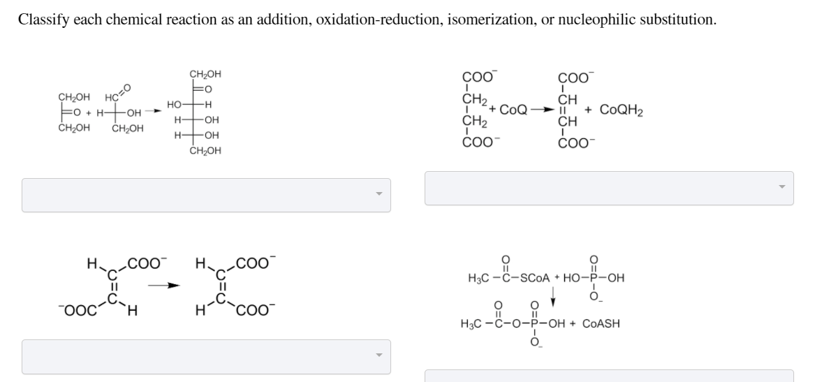 Solved Classify each chemical reaction as an addition, | Chegg.com