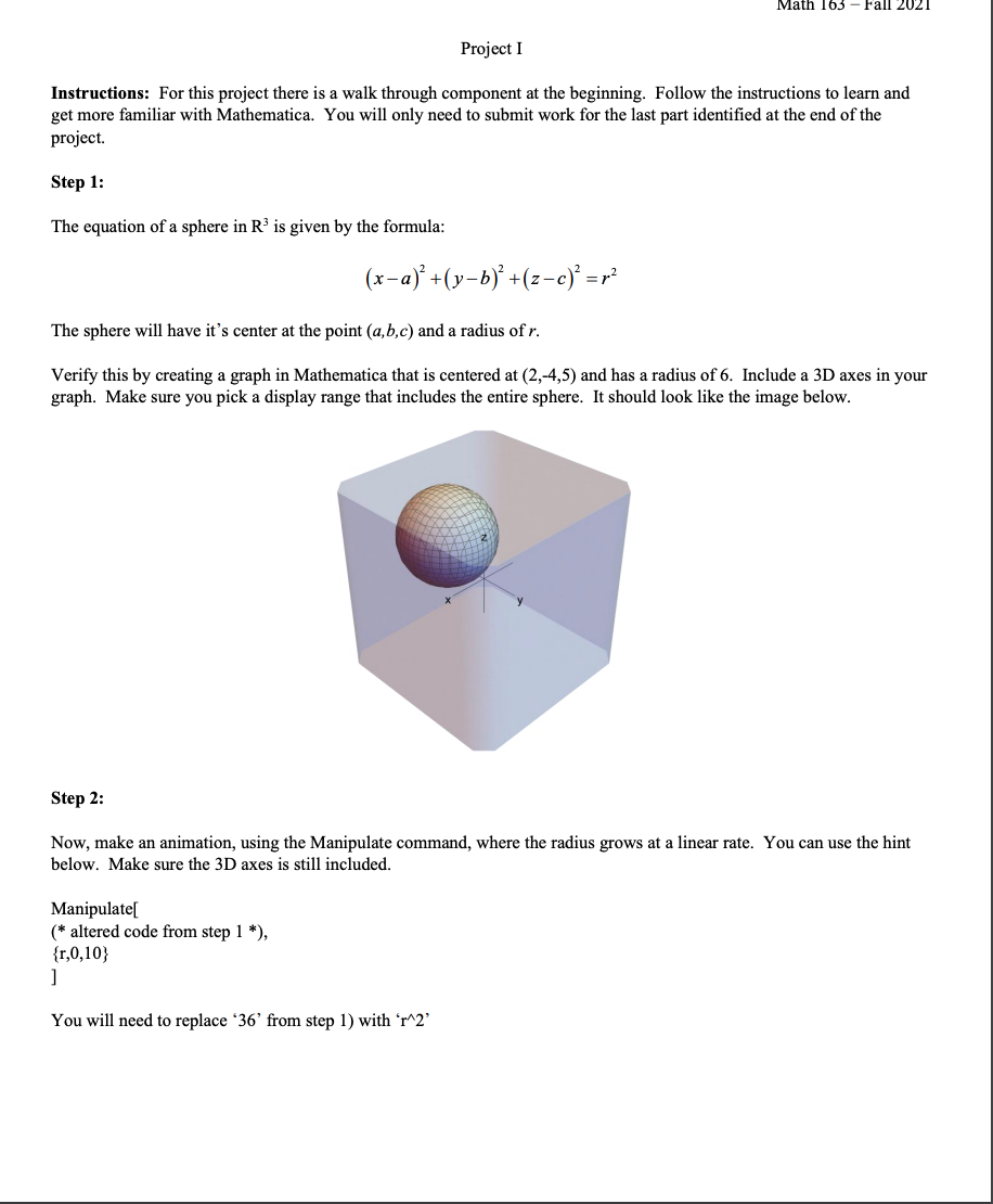 Instructions: For this project there is a walk | Chegg.com