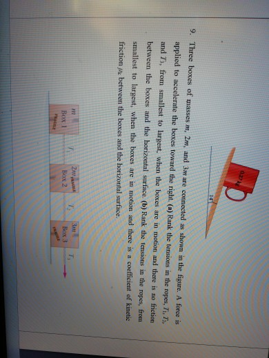 Solved 9. Three boxes of masses m, 2m, and 3m are connected | Chegg.com Solved 9. Three boxes of masses m, 2m, and 3m are connected | Chegg.com