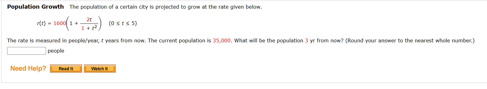Solved Population Growth The population of a certain city is | Chegg.com