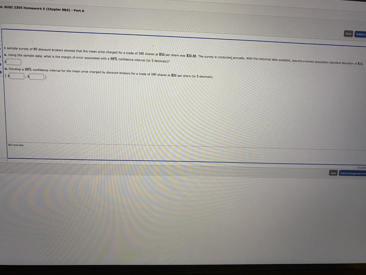 Solved at BUSI 2305 Homework 5 (Chapter 889) - Part A Save | Chegg.com