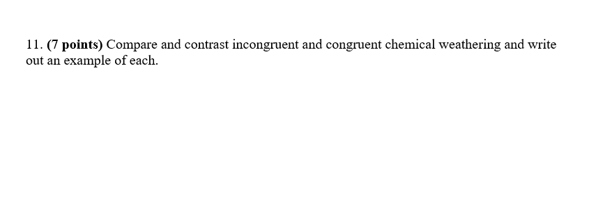 Solved 11. (7 points) Compare and contrast incongruent and | Chegg.com