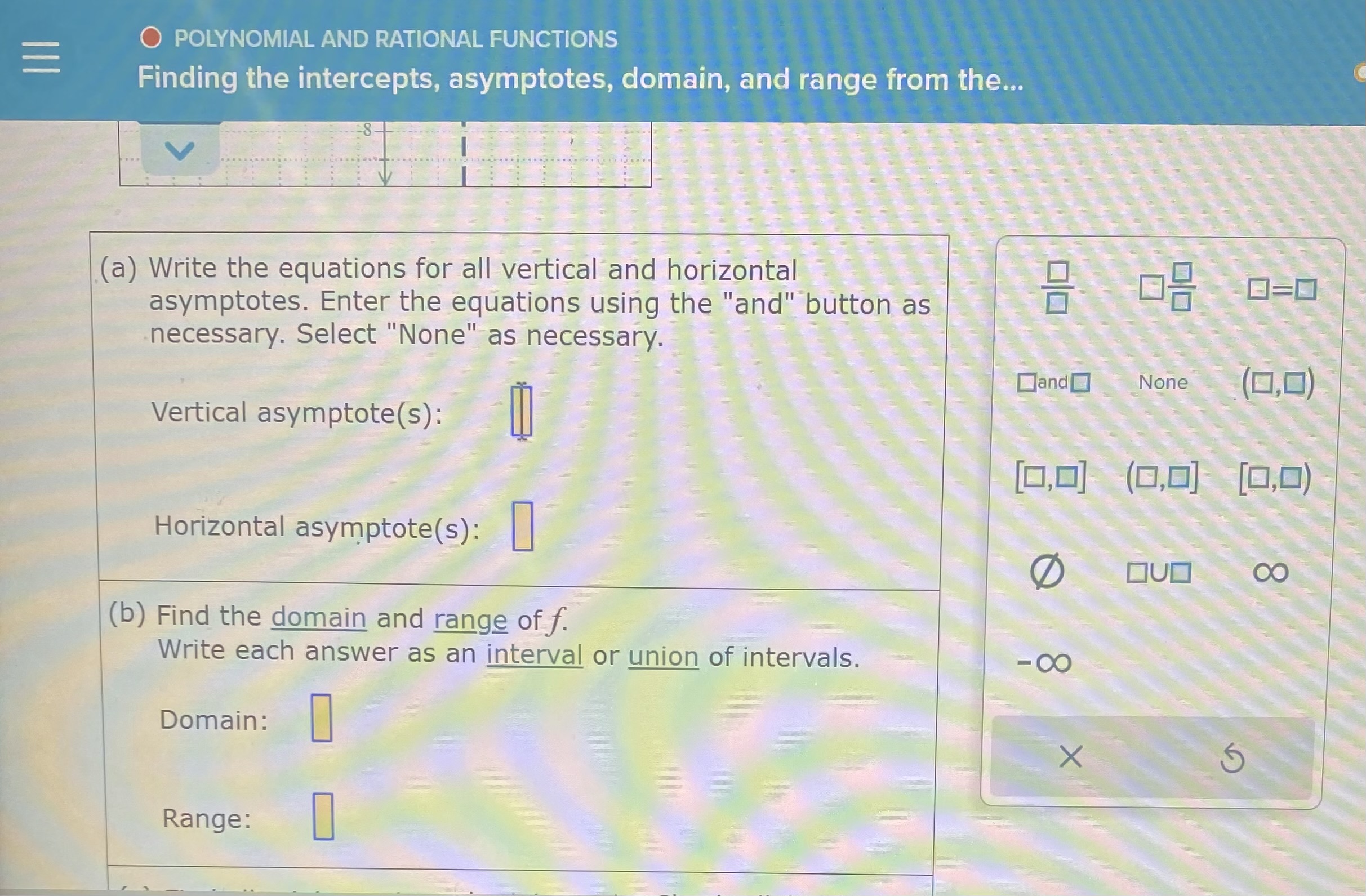 Solved POLYNOMIAL AND RATIONAL FUNCTIONS Finding the | Chegg.com