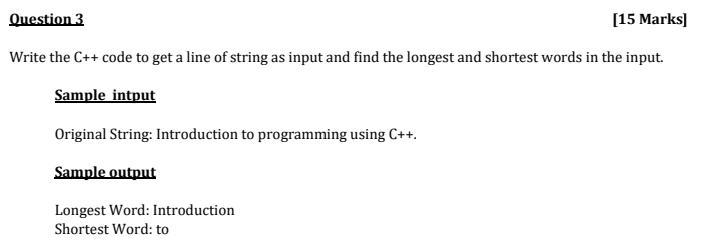 Solved Question 3 [15 Marks) Write the C++ code to get a | Chegg.com