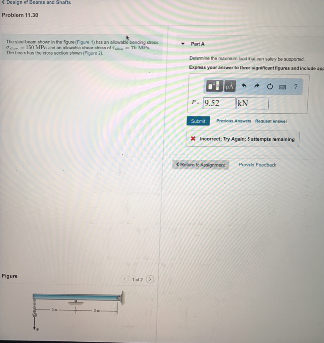 Solved Design of Beams and Shafts Problem 11.30 The steel | Chegg.com