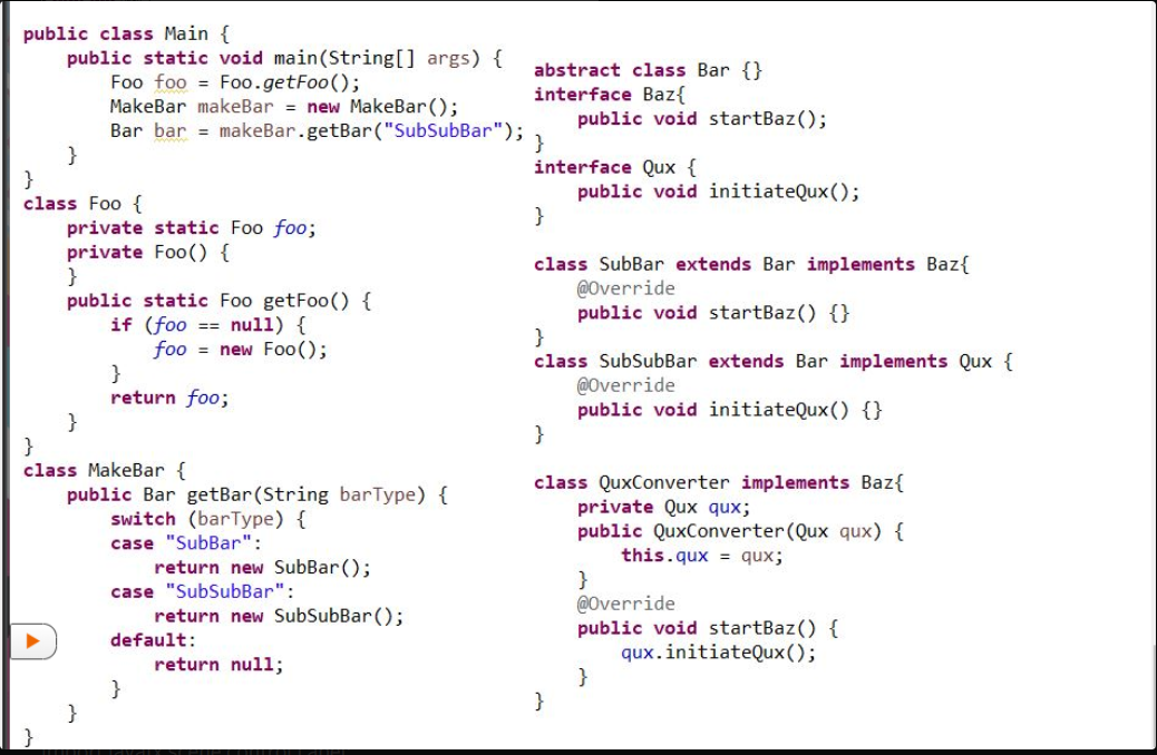 Solved What are 3 design patterns that could be found in the | Chegg.com