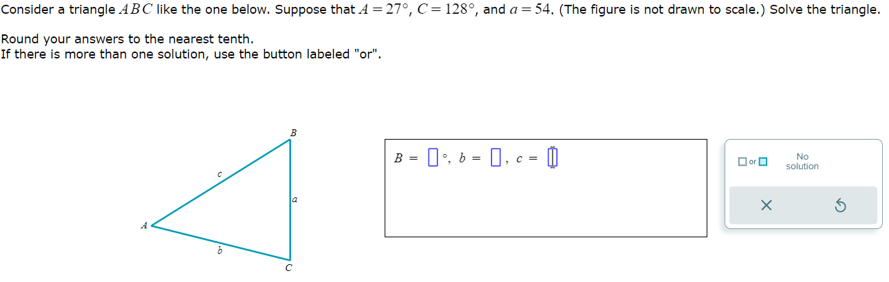 Solved Consider a triangle ABC like the one below. Suppose | Chegg.com
